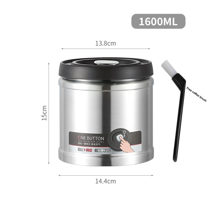 Vacuum Airtight Coffee Canister Coffee Bean Storag... – Grandado