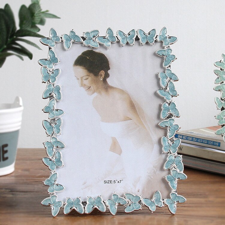 Butterfly Metal Picture Frame Simple Style Wedding... – Grandado