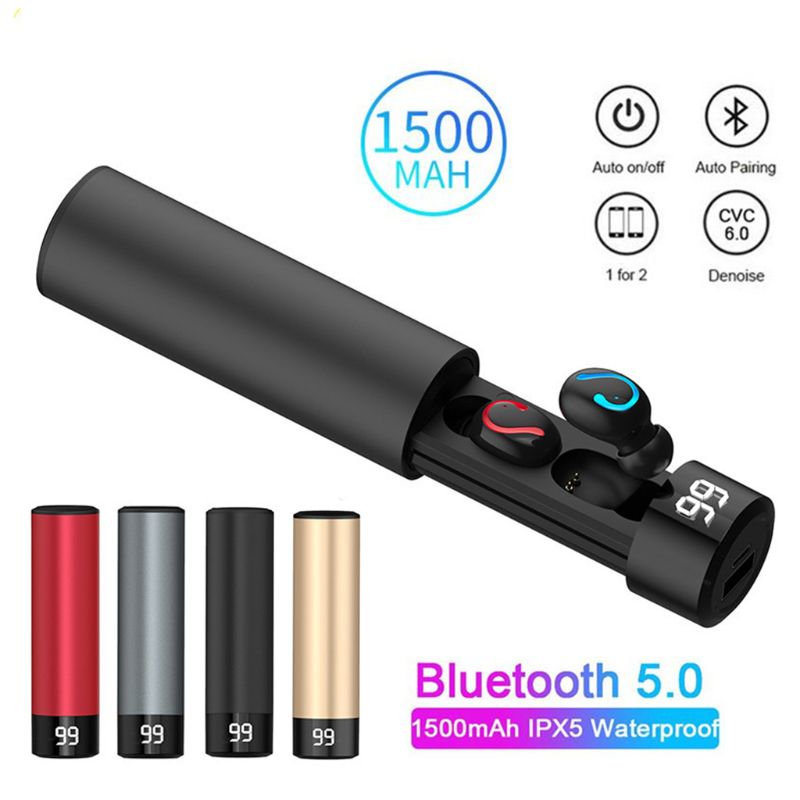 Bærbare q67 tws trådløse øretelefoner genopladeli... – Grandado