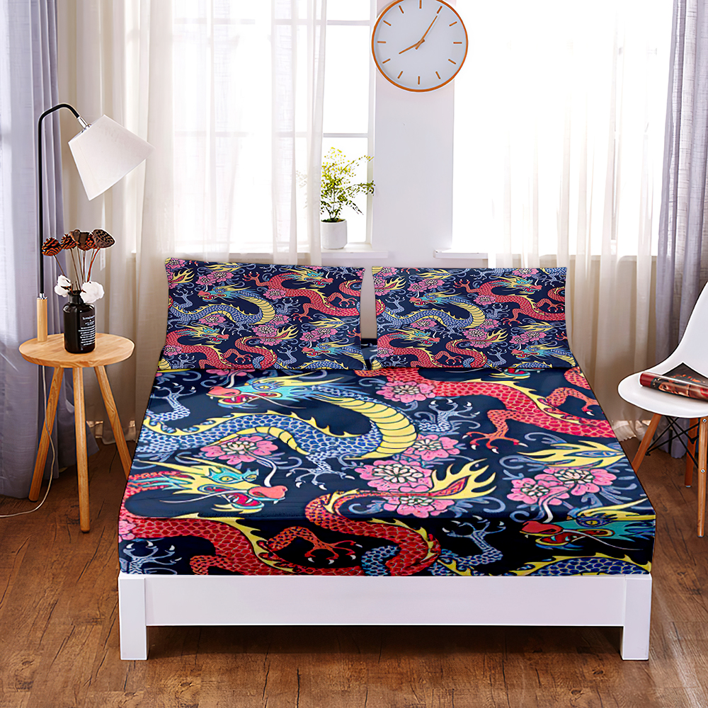 Domineering Chinese Dragon Mattress Cover Quilted ... – Vicedeal