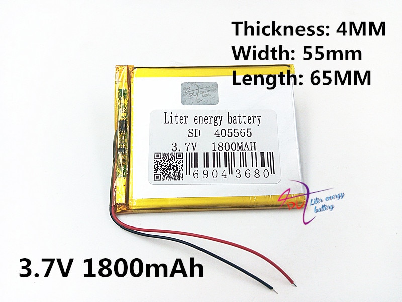 3.7V polymer lithium battery 045565 405565 1800mah... – Grandado