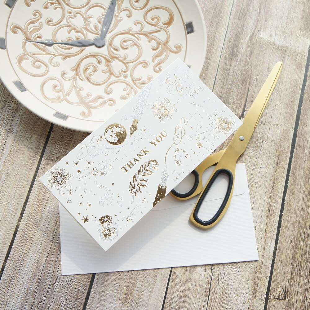 12 sæt hvidguld tema flyvende i universet takkekor... – Grandado