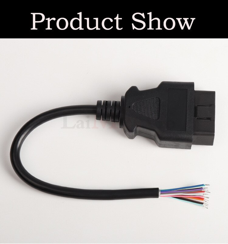 OBD2 16Pin Male Plug Adapter Opening Cable Connect... – Vicedeal