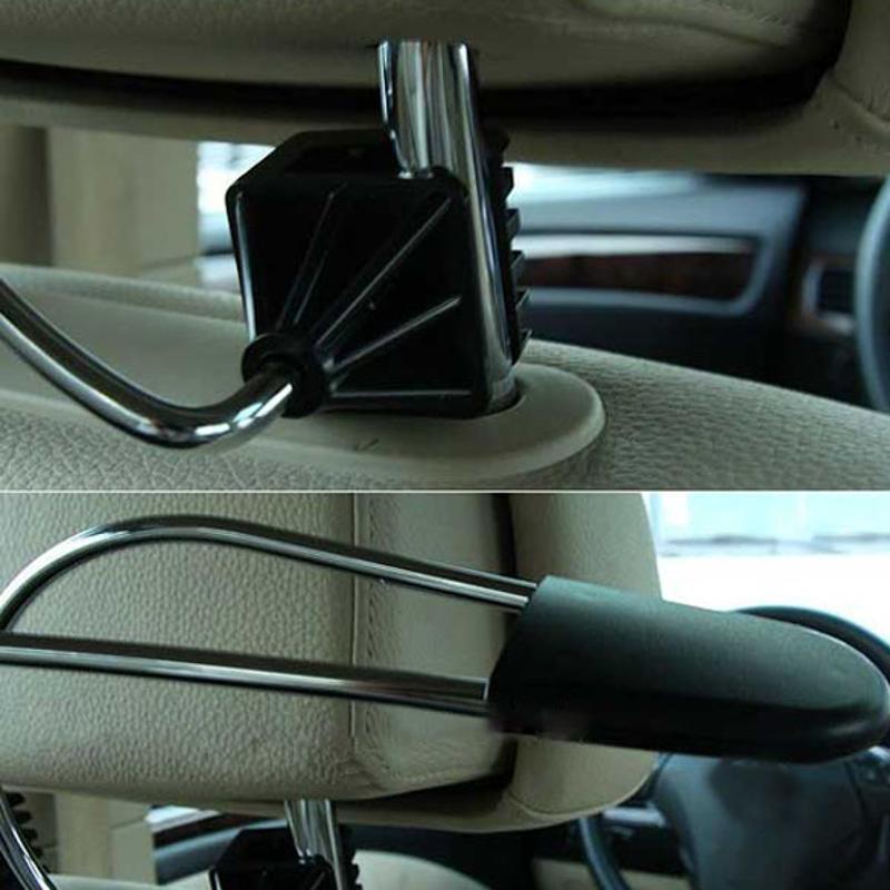 Black Headrest Seat Metal Stainless Coat Hanger Cl... – Grandado