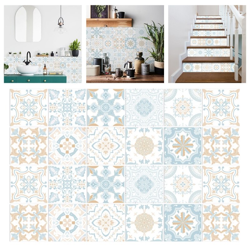 10pcs Backsplash Tile Stickers Peel Stick Wall Sti... – Vicedeal
