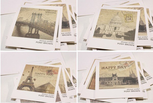 40pcs vintage mini cards set greeting / thank you ... – Grandado