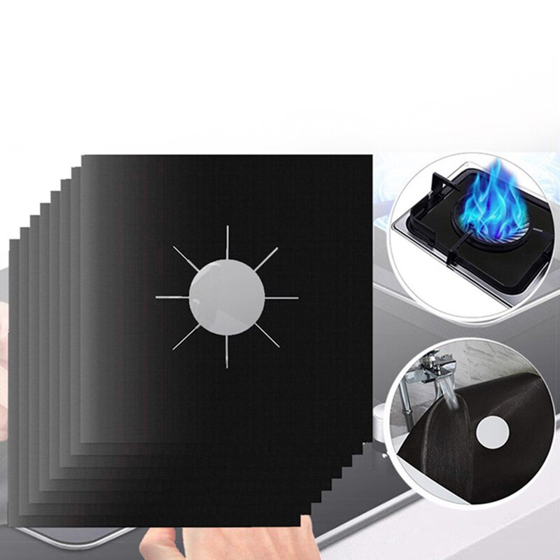 1 Set=4 Pcs Gas Stove Protector Cooker Cover Liner... – Vicedeal