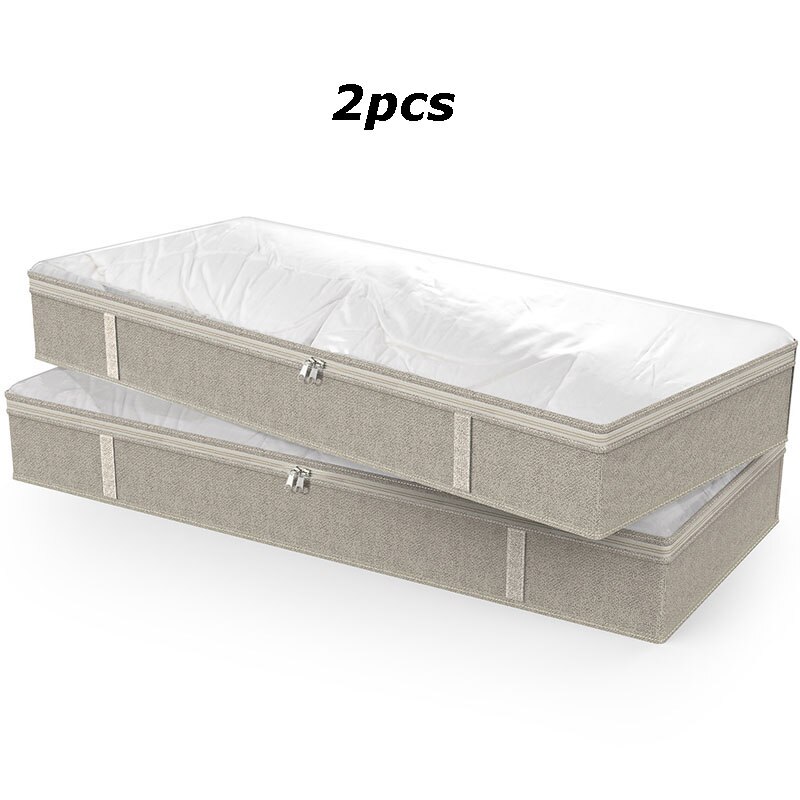 2 Pack Foldable Under Bed Bags Large Quilt Storage... – Grandado