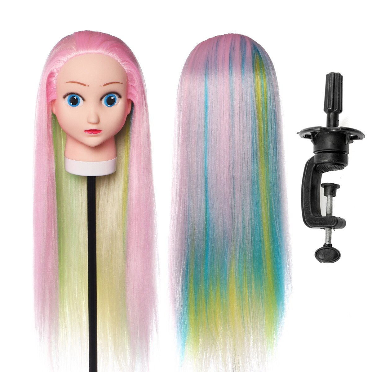 24' Colorful Cartoon Hair Mannequin Styling Wig He... – Grandado
