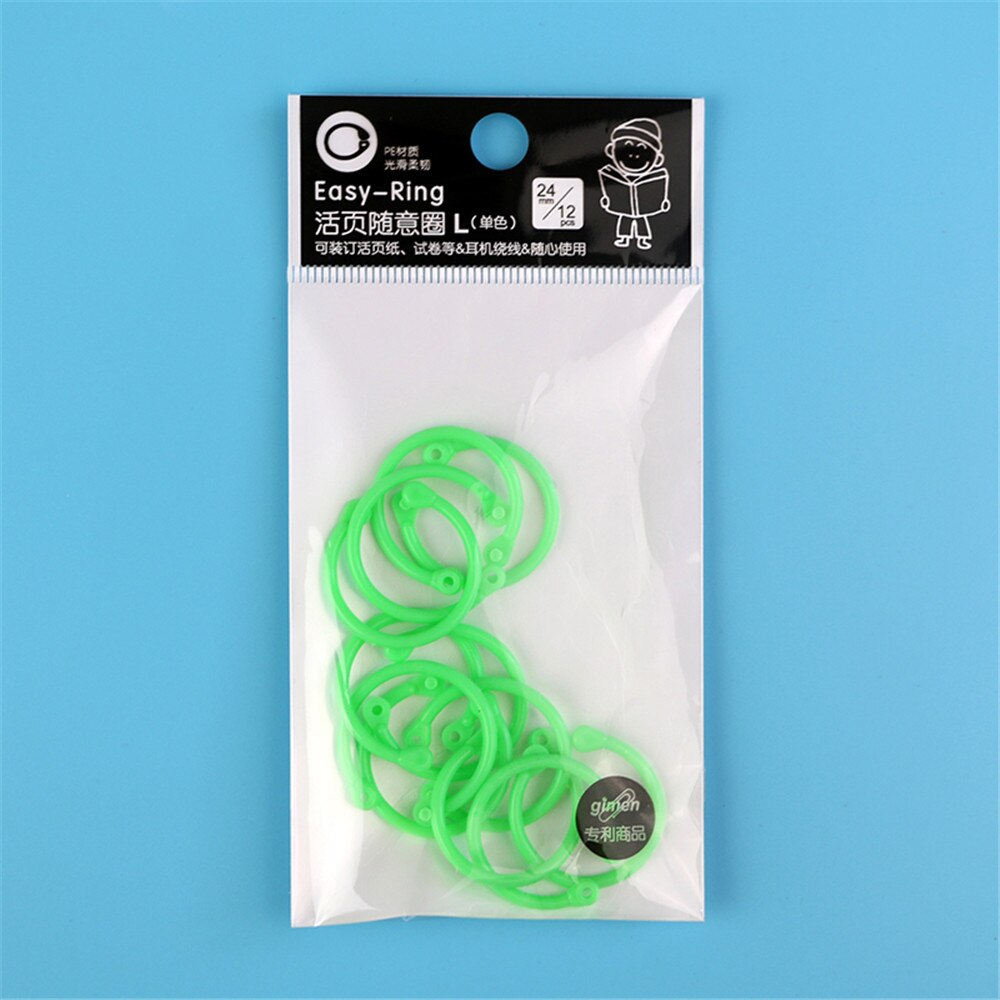 12pcs Plastic Circle Planner Ring Binder DIY Album... – Vicedeal