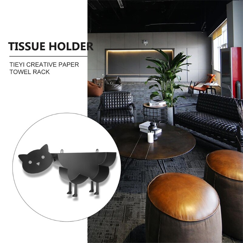 Black Toilet Paper Holder Vertical Paper Roll Hold... – Grandado