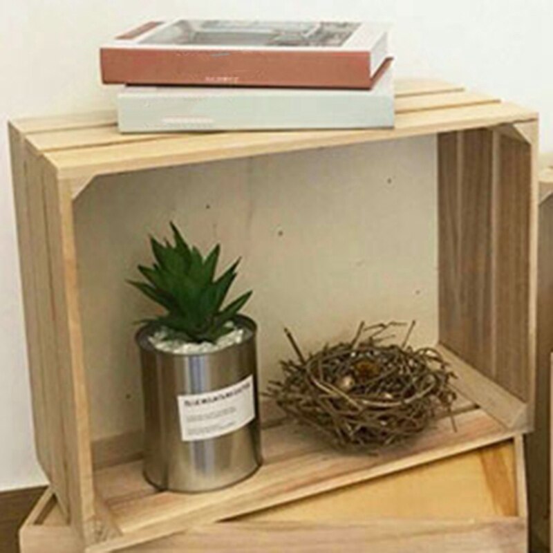 Wood Storage Box Batten Thicken Fruit Decorated Bo... – Grandado