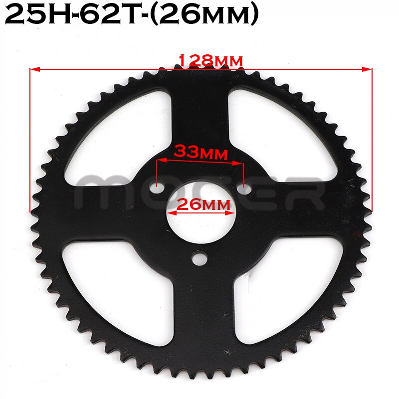 25H 62T/64T/66T/68T/72T/74T/76T/78T Tand 26Mm Tand... – Grandado