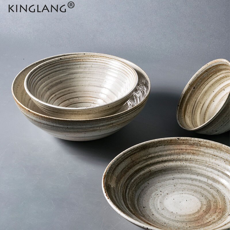 Kinglang Handgemaakte Kommen Keramische Retro Serv... – Grandado