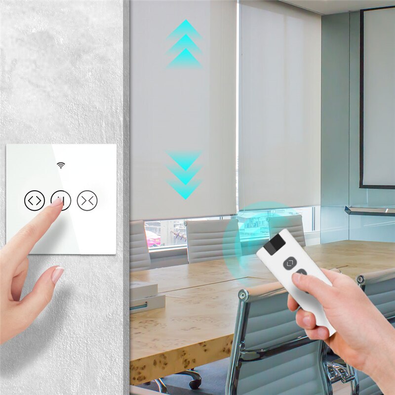 WiFi RF433 Smart Touch Curtain Roller Blinds Motor... – Vicedeal