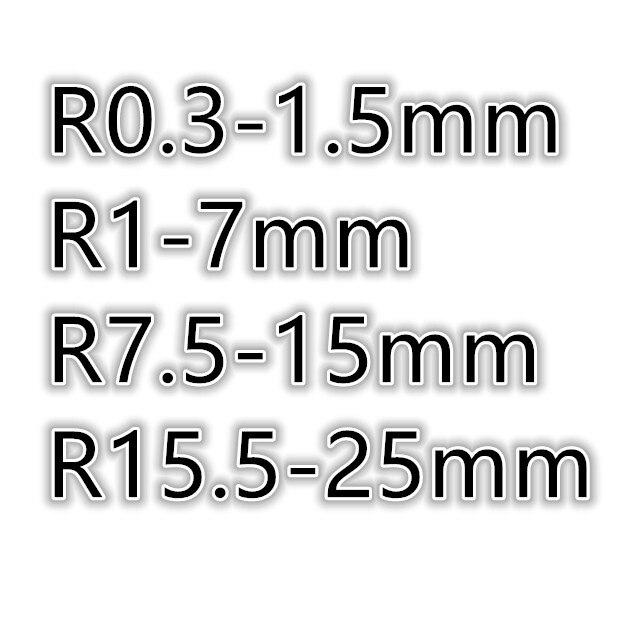 4 Pcs Radius Gauges Set R0.3-1.5/R1-7mm/R7.5-15mm/... – Grandado