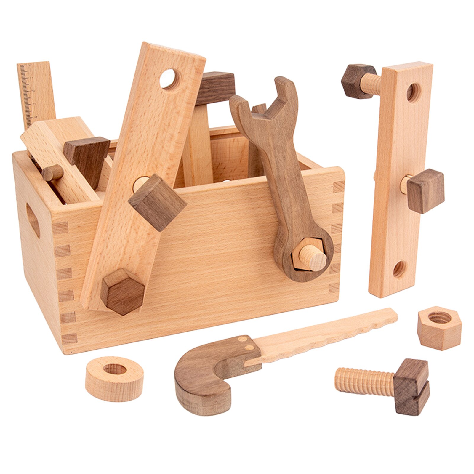 Childrens Kids Wooden Hand Tool Set Woodworking Re... – Vicedeal