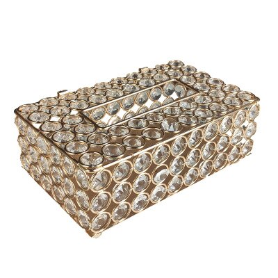 Rhinestone Tissue Box Holder Crystal Cube Napkin R... – Grandado