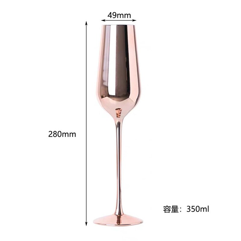 European Style Luxury Wine Glass Rose Gold Plating... – Grandado