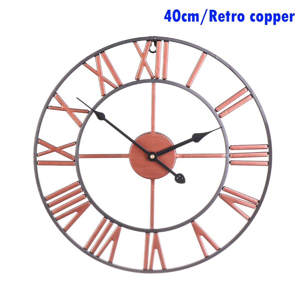 40/50cm Nordic Retro Roman Numeral Wall Clocks Lar... – Grandado