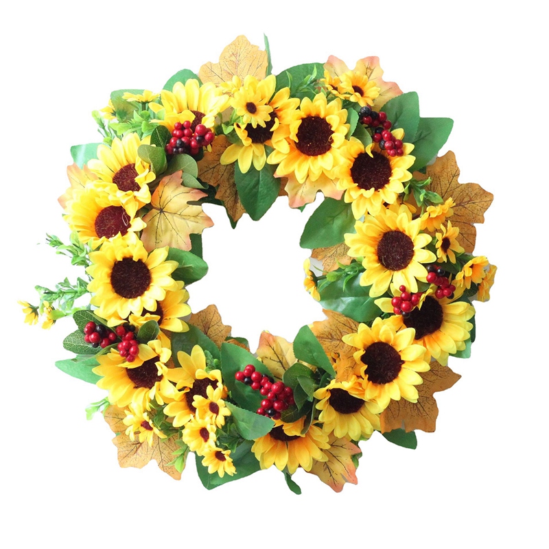 Kunstmatige Zonnebloem Krans Val Krans Voor Voorde... – Grandado