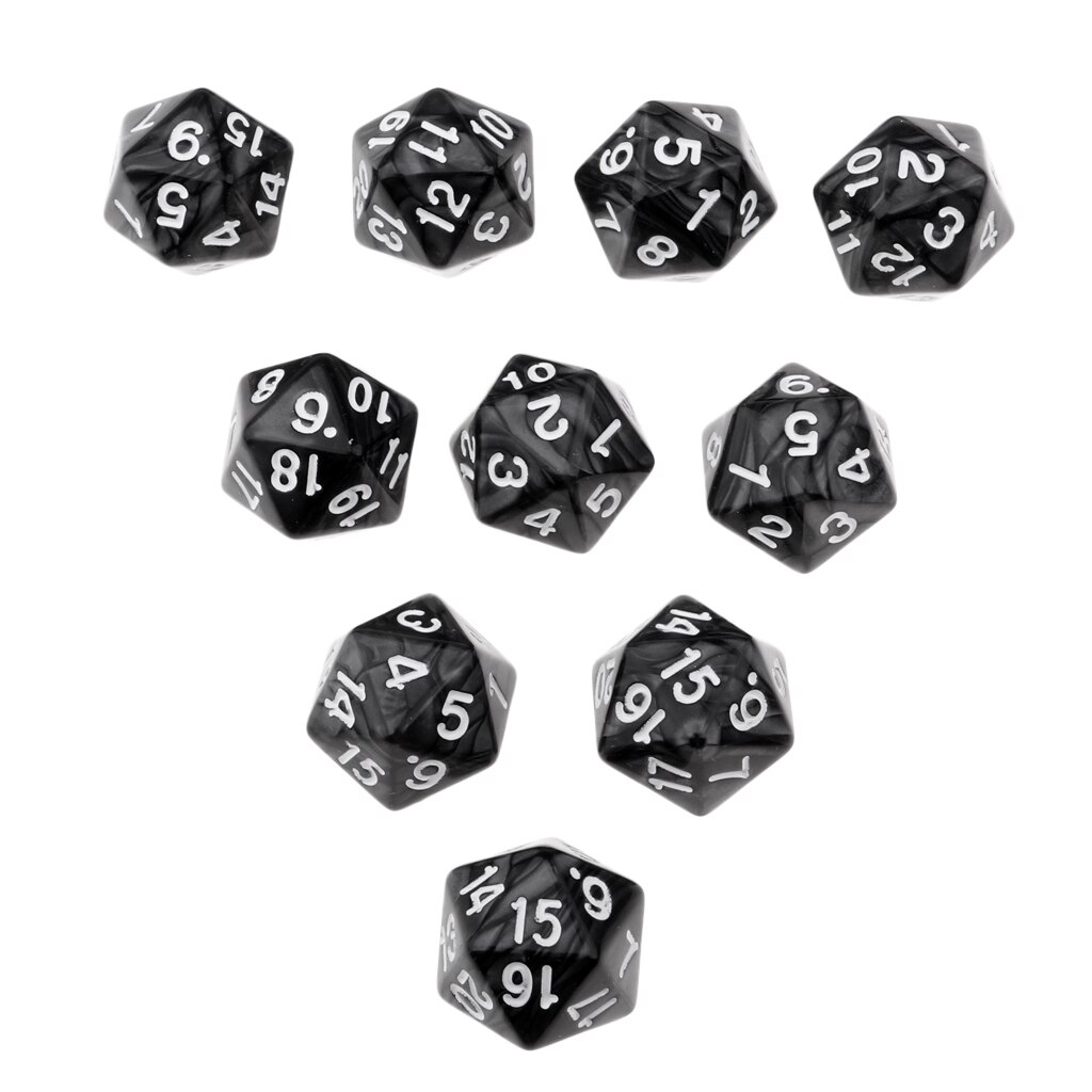 10Pcs D20 20-Sided Dice 22mm Die Toy for Party Fun... – Vicedeal