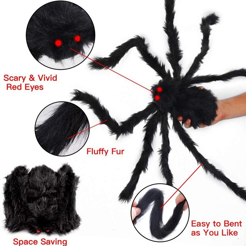 3Pcs Halloween Spinneweb Halloween Spider Decorati... – Vicedeal
