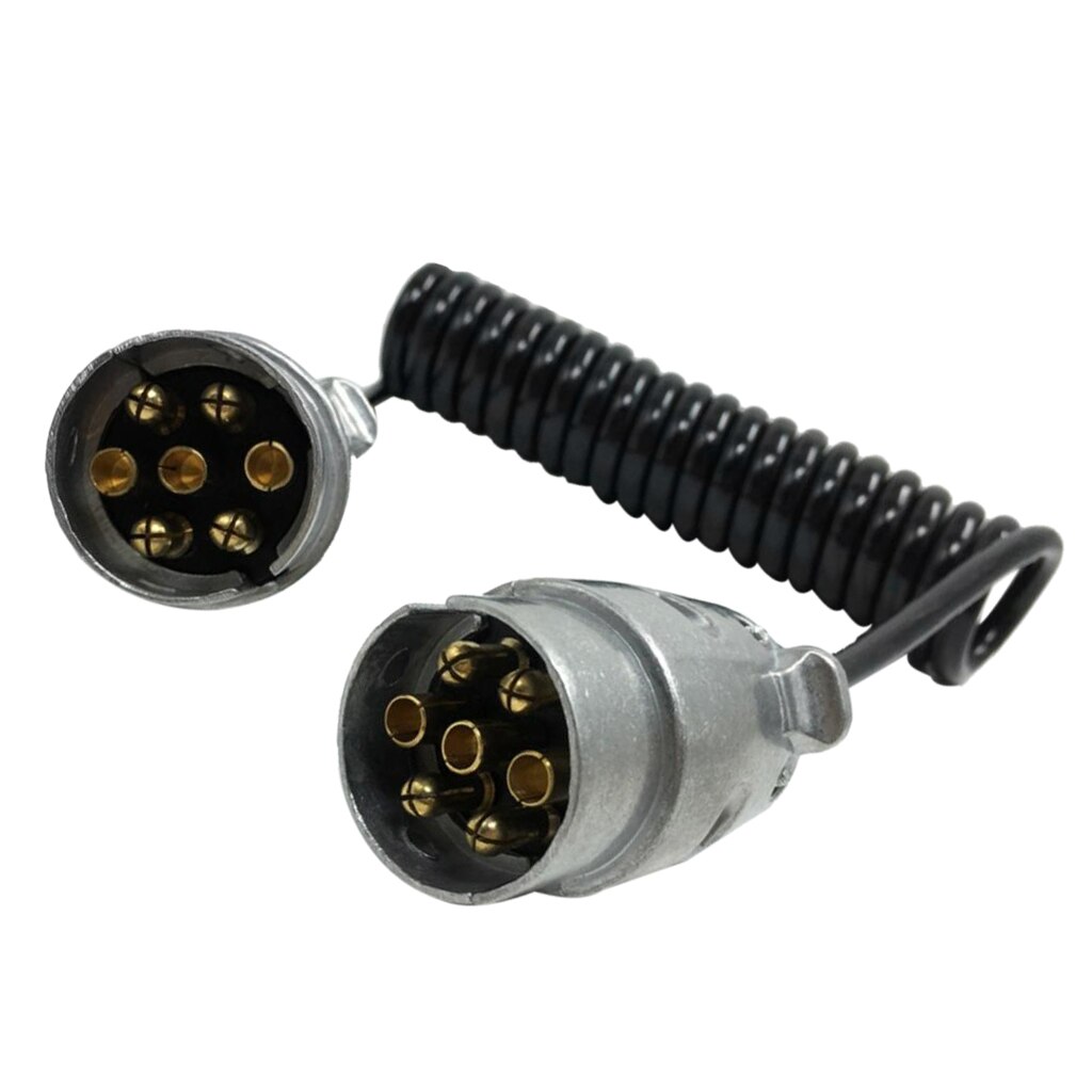 7 Pin Metal Plug Trailer Wiring Cable Connector 12... – Grandado