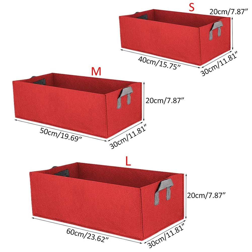 Rectangle Garden Growing Bags With Handles Planter... – Vicedeal