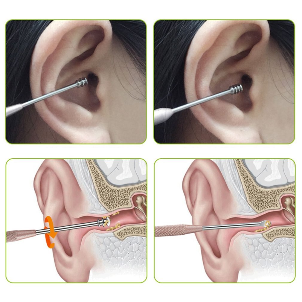 Portable Double-side Spiral Earpick Dig Ear Curett... – Grandado