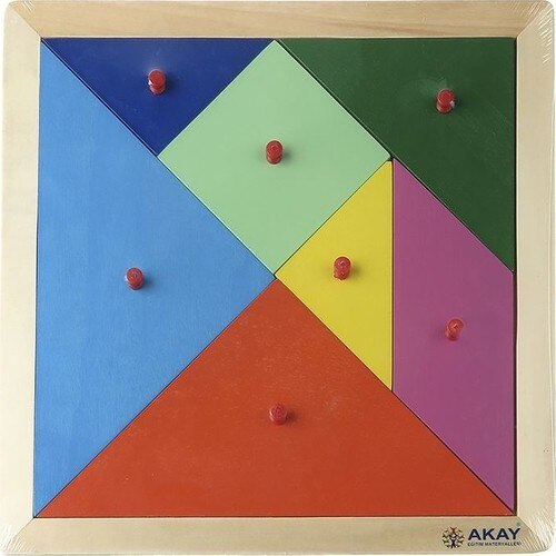 Hi-Q Toys Wooden Puzzle Tangram 30x30 cm – Grandado