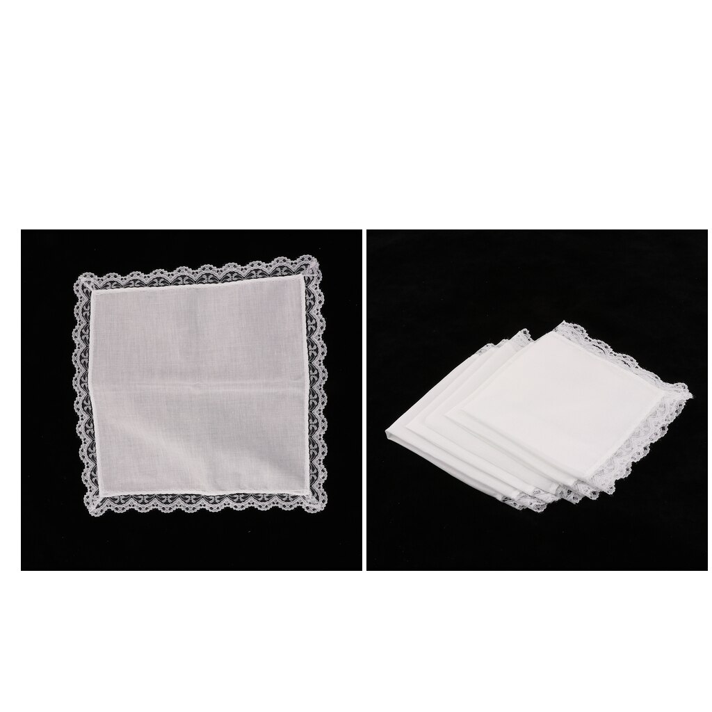 10 Pieces Men Women 100% Cotton White Handkerchief... – Vicedeal