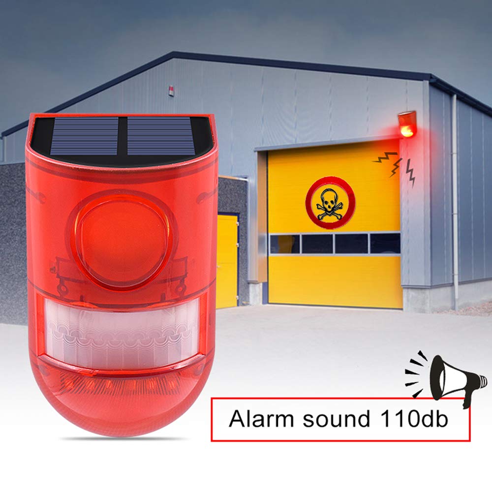 Solar Sound & Light Alarm Motion Sensor 110 De... – Vicedeal