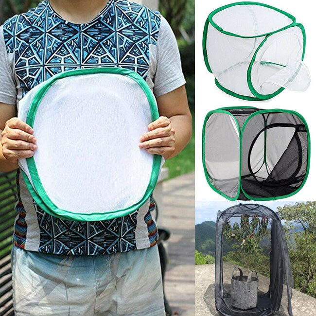 Foldable Mesh Nest Breeding Cage Insect Butterfly Insect Mesh Enclosure ...