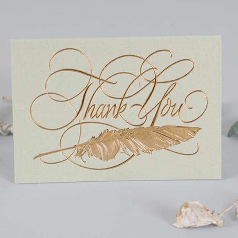 6 Pcs/Set Thank You Letter Feather Leave Message P... – Grandado