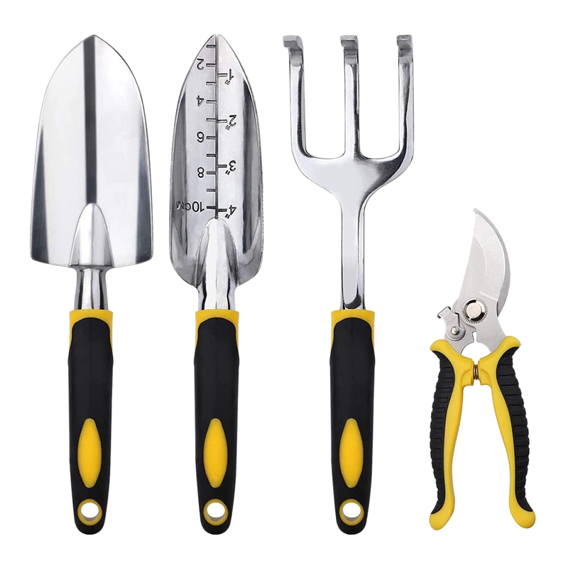 4 Pcs Garden Tools Set, Heavy Duty Aluminum Garden... – Vicedeal