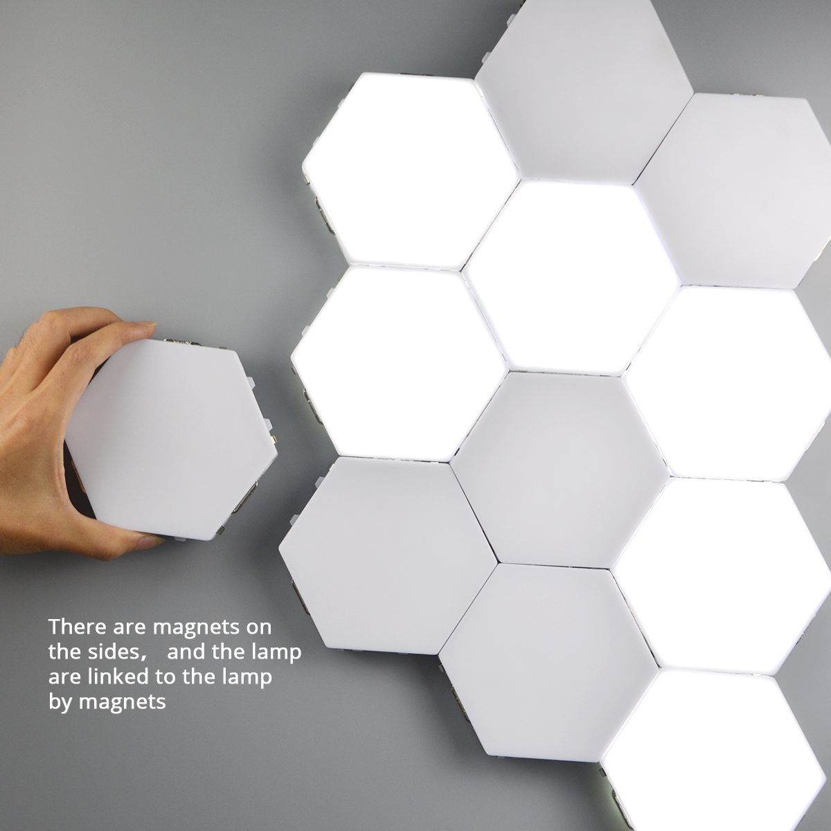 DIY Panel LED Quantum Lamp 12V Magnetic Hexagons M... – Grandado