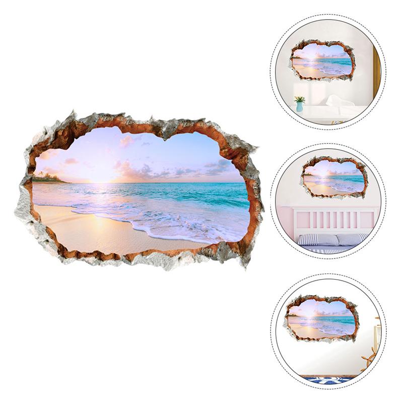 Ocean Scenery Sticker Unique Wallpaper Chic Wall D... – Vicedeal