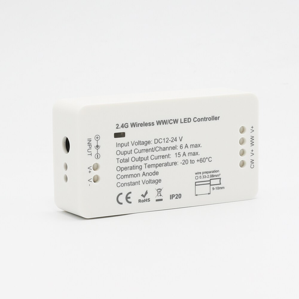 2.4g wwcw controller ,dc12v/dc24v, cct en helderhe... – Grandado