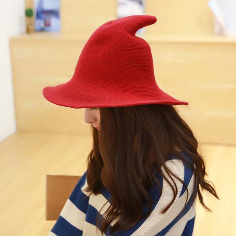 Witch Hat Wizard Kinitted-Wool Hats Adult Costume ... – Vicedeal