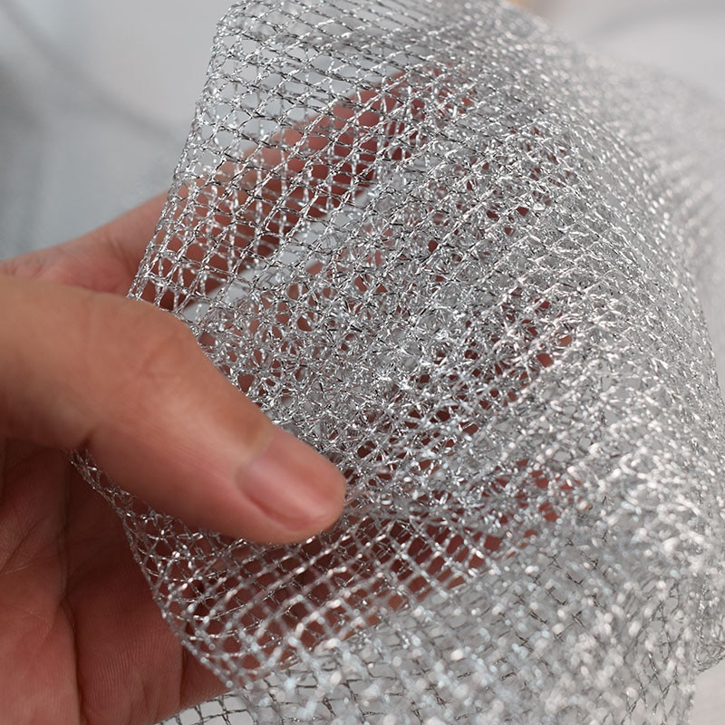 1meter Silver Mesh Fabric Warp knitting fishing ne... – Grandado