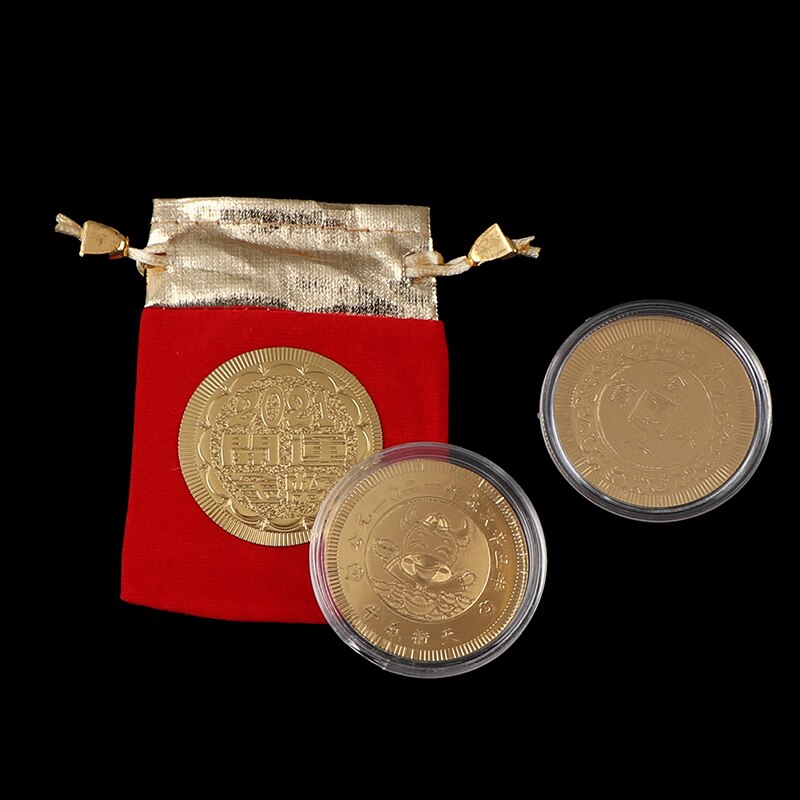 1 PC Year of Ox Commemorative Cow Coin Chinese Zod... – Vicedeal