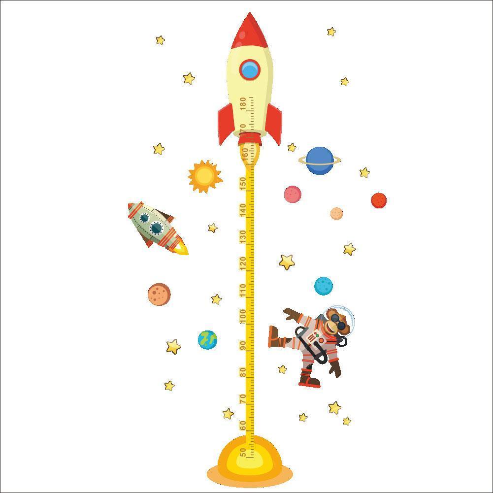 DIY Outer Space Planet Monkey Pilot Rocket Decal H... – Grandado