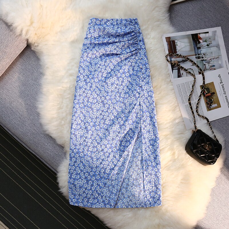 Split Bloemen Rok Zachte En Slim-Fit 2022 Zomer Ro... – Grandado