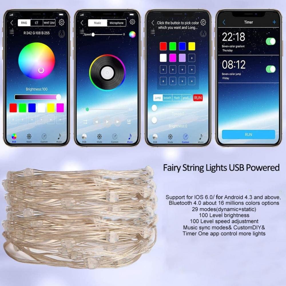 Light Strip USB Bluetooth Phone Remote Controlled ... – Grandado