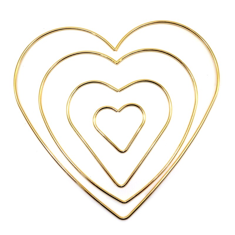 4Pcs/Set Stars Moon Love Heart Metal Craft Hoops D... – Grandado