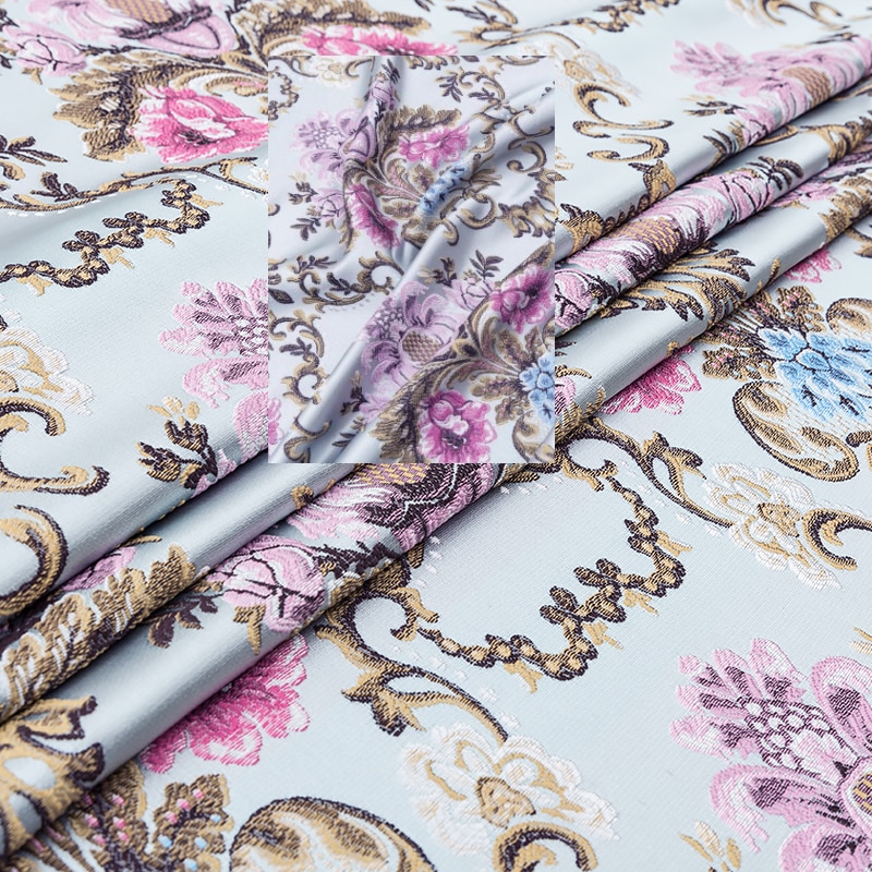 Light luxury satin fabric jacquard clothing fabric... – Grandado