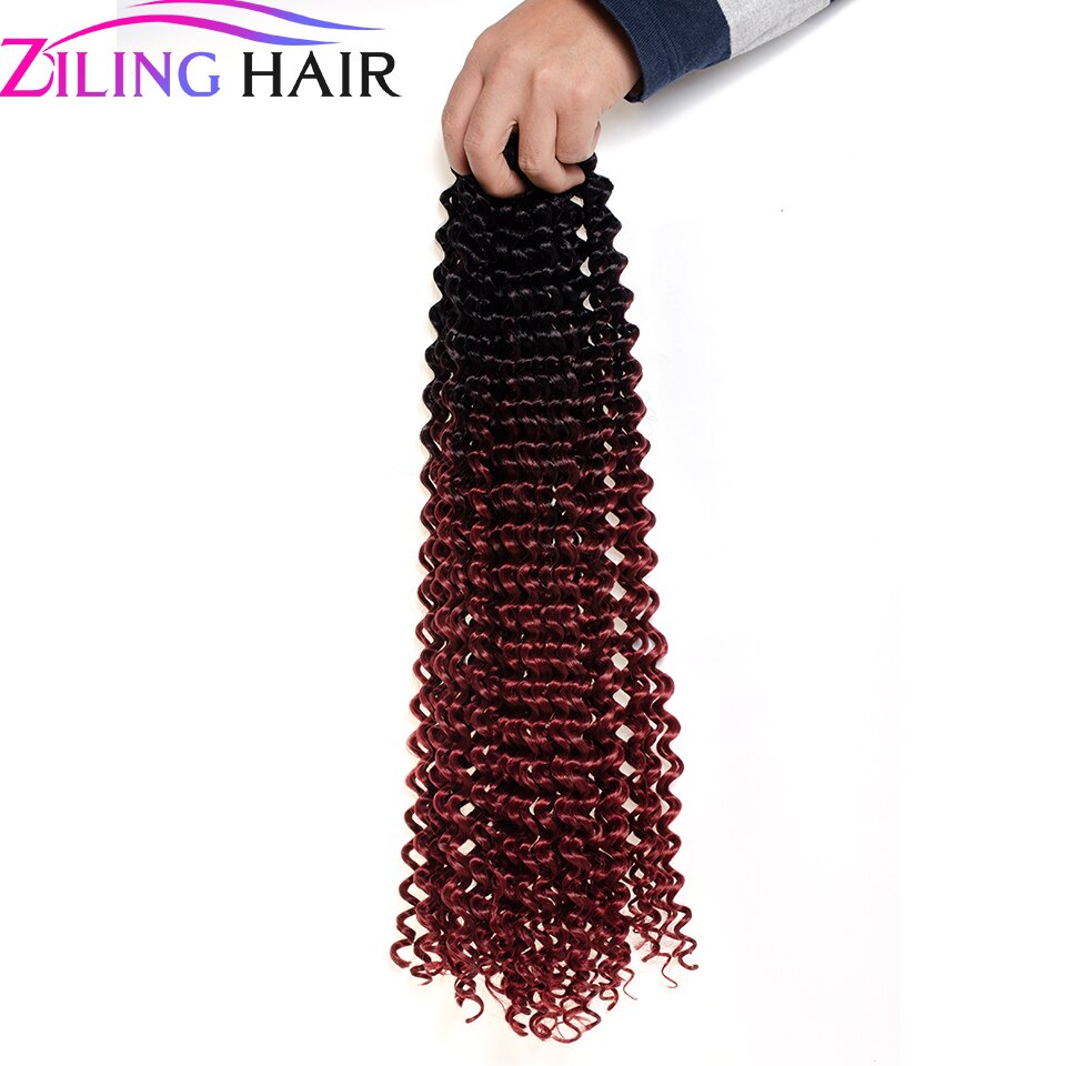 synthetic ombre water wave african style curls cro... – Grandado