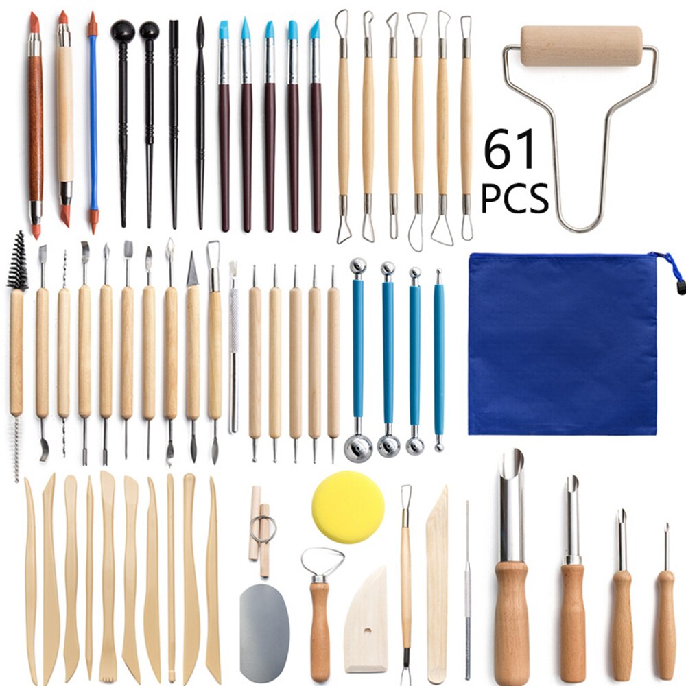 61Pcs DIY Clay Sculpting Tools Set Dual-Ended Mode... – Vicedeal