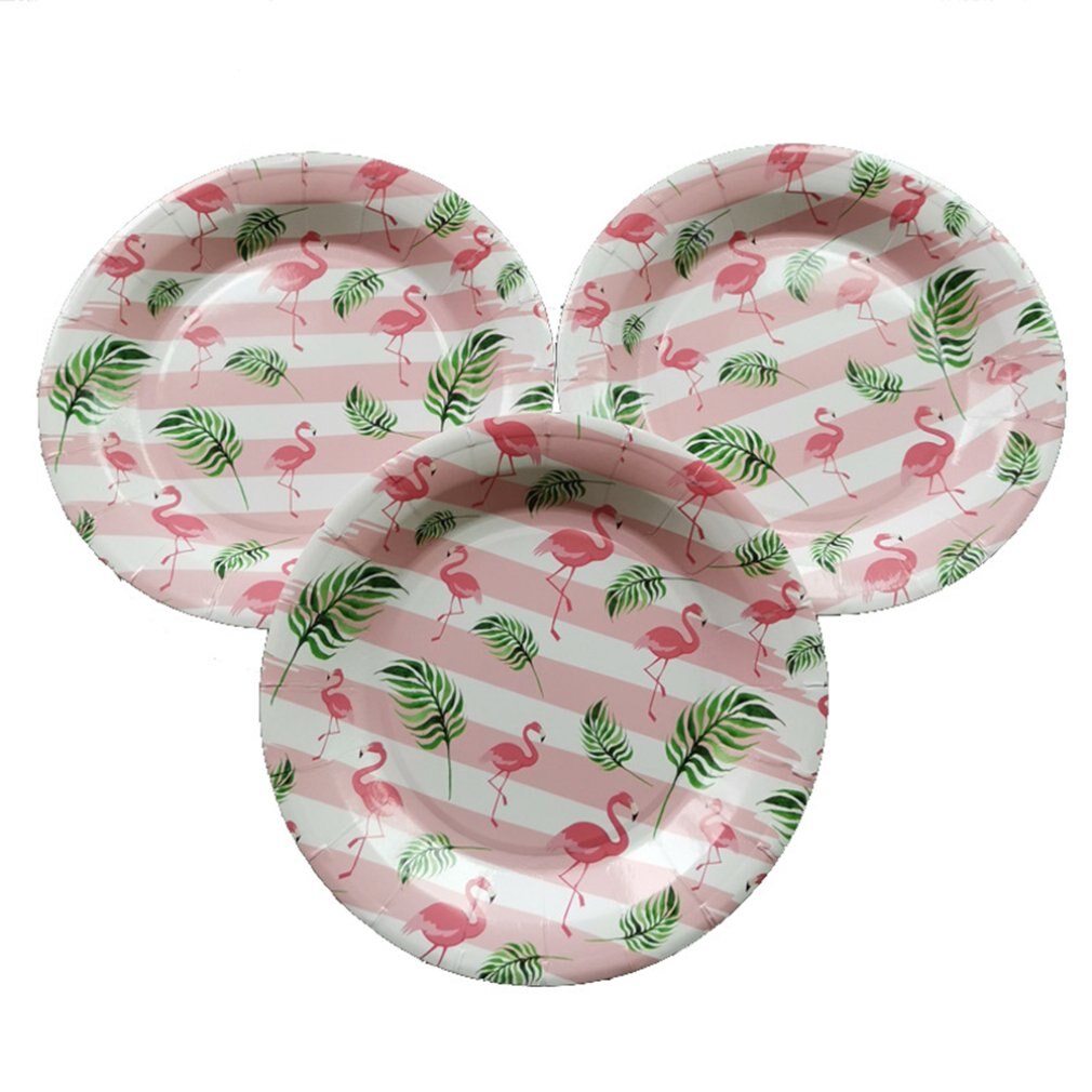10Pcs Disposable Paper Plates Birthday Party Flami... – Grandado